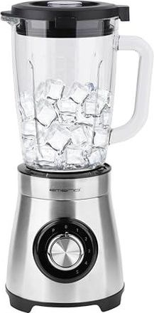 Emerio Standmixer | 1.75L Glasbehälter | 1000 Watt Power | Crush Ice Funktion | 5 Geschwindigkeiten + Pulse Funktion | 4 Messer aus Edelstahl | 2 Sicherheits