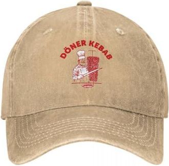 Generic Kebab Casquettes De Baseball Mode Denim Tissu Chapeaux Extérieur Réglable Kaquette Sports Baseball Cowboy Chapeau pour Hommes Femmes Cadeau Mode Impri