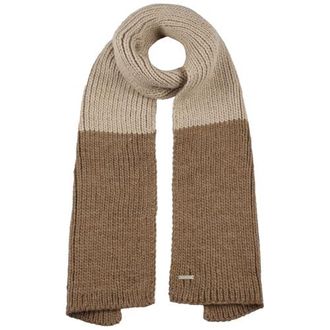 Seeberger Echarpe en Tricot Cavena Twotone Femme - echarpe pour lhiver foulard Hiver automne-hiver - taille unique chatain