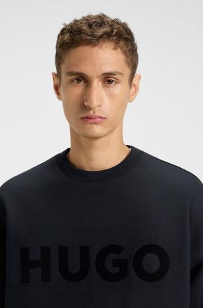HUGO BOSS Sweatshirt Dinex Rundhalsausschnitt, Oversize Fit, Logo-Druck