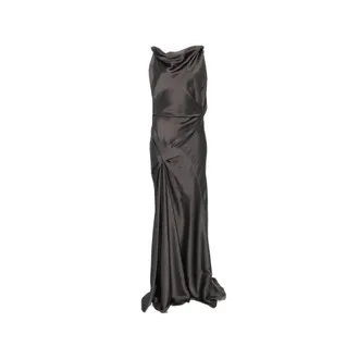 Victoria Beckham Posy Gown - - Dresses - Damen - Grau - S