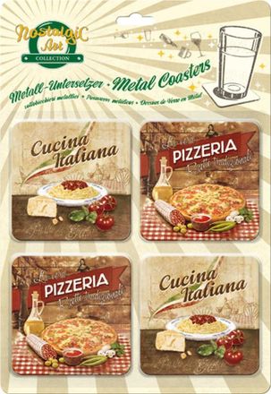 Nostalgic Art 46024 Home und Country Italian, Untersetzer-Set, 4-teilig