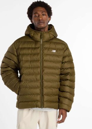 New Balance Sport Essentials - Doudoune &agrave; capuche - Vert for&ecirc;t-Brown