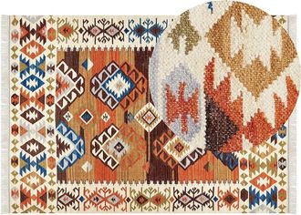 Beliani Beliani - Tapis Kilim Multicolore en Laine 200 x 300 cm avec Franges Oriental Fait Main Vosketap