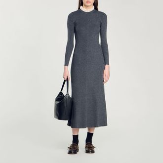 Sandro Langes Strickkleid
