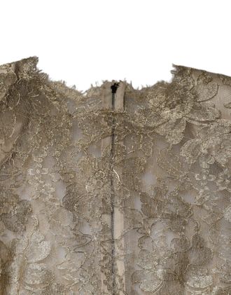 Dolce & Gabbana Floral Lace Sheath Dress - Gold
