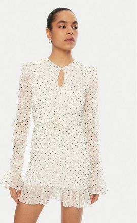 Rotate Kleid für den Alltag 113610 Weiß Regular Fit