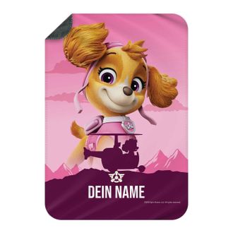 Picanova PAW Patrol Kuscheldecke mit Wunschname - Premium Qualit&auml;t Kuscheldecke - hochwertiges Fleece - Skye 150x100 cm
