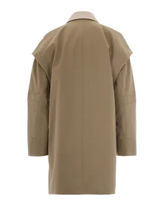 Patrizia Pepe Womens Parka Cotton Sand Beige Trench & Raincoats