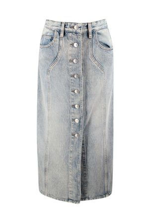 Isabel Marant Isabel Marrant Etoile Vandy Washed Denim Midi Skirt Size XXS