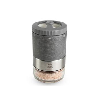 Peugeot Moulin &Agrave; Sel Maestro 10cm - Sel Rose des Andes Inclus - Fiole Interchangeable - R&eacute;glage USelect Z - En Bois Lab&eacute;llis&eacute; PEFC & Inox - Fabrication Fran&ccedil;a