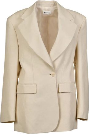 P.A.R.O.S.H. P.a.r.o.s.h., Femme, Vestes, Beige, Taille: 36 FR Giacca Doppio Petto