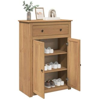 vidaXL vidaXL Schuhschrank Panama 80x40x114 cm Massivholz Kiefer