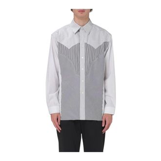 Maison Margiela Homme, Chemises, Noir, Taille: XL Chemise Ray&eacute;e en Coton