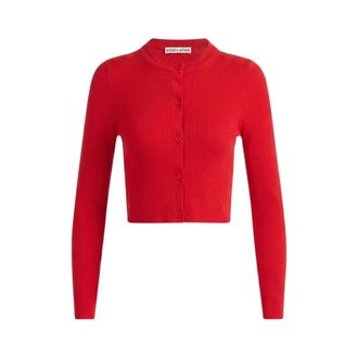 Alice & Olivia Carson Cardigan - Femme - Pulls - Rouge - Taille: 36 FR