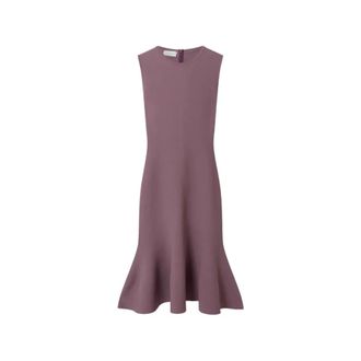 Stella McCartney Kleid aus Kompaktstrick mit Sch&ouml;&szlig;chen - - Dresses - Damen - Lila - M
