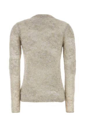 Brunello Cucinelli Sequin-Embellished Wool Blend Sweater - Beige