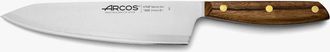 Arcos Chefmesser aus Edelstahl - Professionelles K&uuml;chenmesser zum Kochen, Griff aus 100% nat&uuml;rlichem Ovengkol-Holz FSC, Klinge 210 mm - Braun, Serie Nordika