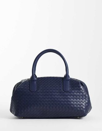 Glamorous sac bowling tiss&eacute; bleu marine fonc&eacute;-Vert