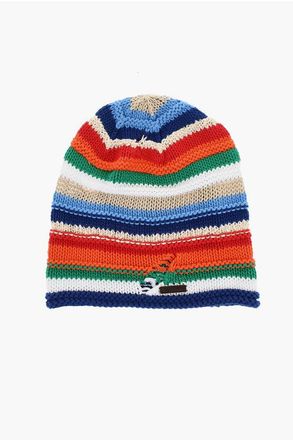 Dsquared2 Multicolor Linen and Cotton Beanie size Unica