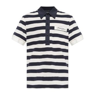 Dolce & Gabbana Polohemd mit Tasche - - Tops - Herren - Blau - S