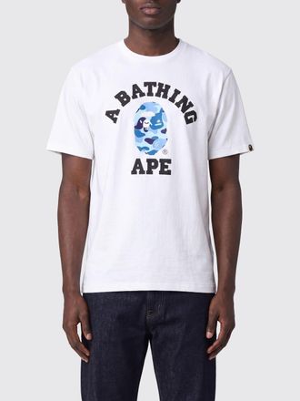 A Bathing Ape T-shirt en jersey de coton avec logo contrastant sur la poitrine
