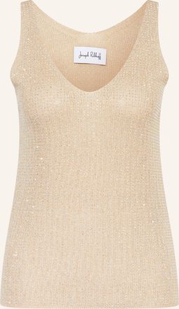 Joseph Ribkoff Stricktop Mit Glitzergarn Und Schmucksteinen beige