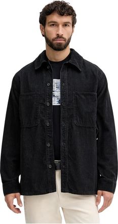 A|X Armani Exchange Homme, Vestes, Bleu, Taille: S Chemise en velours c&ocirc;tel&eacute;