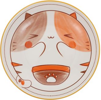 BESPORTBLE 1stk Tierische Keramikplatte Pasta Platte Speiseteller Teller Katze Teller Porzellan Katzen Katze Platte Vorspeisenteller Alltagsgerichte Mittagstelle