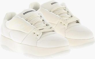 Dsquared2 ICON Low-Top Sneakers PUFFER Quilted Leather size 35