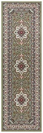 Nouristan Mirkan Orient Teppich - Wohnzimmerteppich Orientalisch Kurzflor Vintage Orientalischer Teppich für Esszimmer, Wohnzimmer, Schlafzimmer - Grün, 80x250c