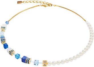 Coeur de Lion Halskette - GeoCUBE Precious Fusion Pearls Halskette - Gr. unisize - in Blau - für Damen