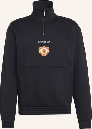 adidas Manchester United Eqt Oberteil, Reissverschluss Bis Zur Brust schwarz