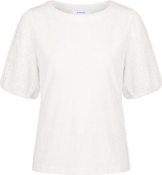 bianca Rundhalsshirt ANNELIE sommerliches Shirt mit Ballon&auml;rmeln