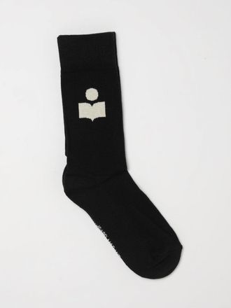 Isabel Marant Hohe Stretch-Baumwollsocken mit Jacquard-Logo