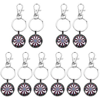 Amosfun Schl&uuml;sselanh&auml;nger Dartscheibe Aus Edelstahl 5X2.5X4Cm Personalisierter Dart Schl&uuml;sselanh&auml;nger F&uuml;r Darts Zubeh&ouml;r Geschenkidee F&uuml;r Damen Und Herren