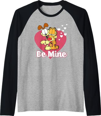 Garfield Valentines Day Be Mine Cute Heart Shaped Portrait Raglan