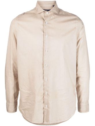 Lardini chemise en coton &agrave; manches longues - Tons neutres
