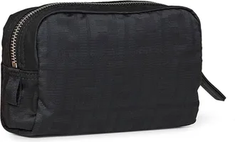 Fendi FF Zucca Technical Canvas Pouch - Black
