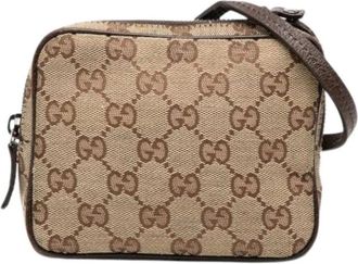 Gucci unisex, Pre-owned, Beige, Taille: ONE Size Sac bandouli&egrave;re en tissu Pre-owned