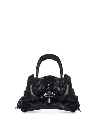 Balenciaga sac port&eacute; &eacute;paule en mesh &agrave; empi&egrave;cements style baskets - Noir