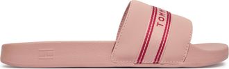 Tommy Hilfiger Pantoletten Tommy Hilfiger Logo Tape Webbing FW0FW09359 Rosa