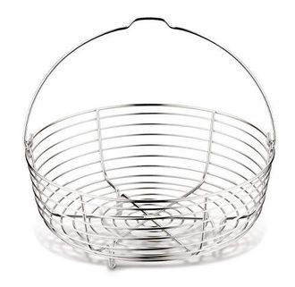 Lagostina Drahtkorb, Zubehör für Schnellkochtopf Inhalt 5/6 Liter, Edelstahl, Durchmesser 19 cm