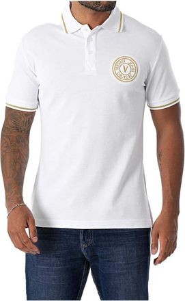 Versace Jeans Couture Homme, Tops, Blanc, Taille: XS Polo à Manches Courtes