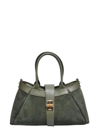 Isabella Rhea Gr&uuml;n Rindsledertasche