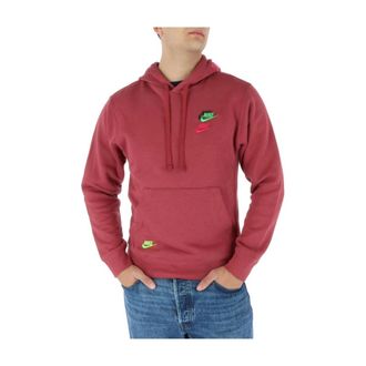 Nike Rosa Print Pullover Hoodie - - Sport - Herren - Rosa - XS