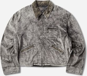 KAPITAL Men s Velveteen Hunter Drizzler Jacket Black
