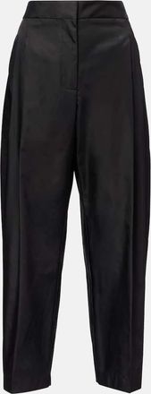 Alaia Alaïa Pantalon raccourci à taille haute en satin