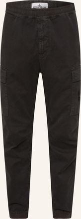 Stone Island Cargohose Regular Tapered Fit schwarz