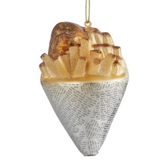 Butlers Weihnachtskugel Pommes T&uuml;te Hang ON | Christbaumkugel Glas, Weihnachtsbaumschmuck lustig, kreative Baumschmuck f&uuml;r Weihnachten, Weihnachtsdeko f&uuml;r Gir
